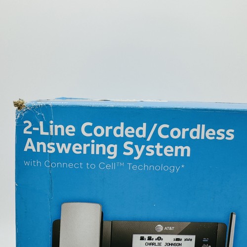 AT&T - TL86103 DECT 6.0 2-Line Expandable Corded/Cordless Phone with ...