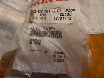 GENUINE OEM NEW Honda & Acura Roof Moulding Clips 91572-SDA-A01 NEW | eBay