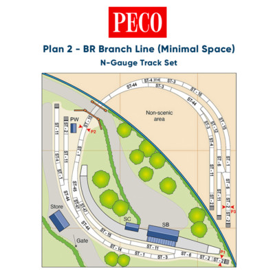 PECO Plan 2: BR Branch Line (Minimal Space) - Complete N-Gauge Track ...