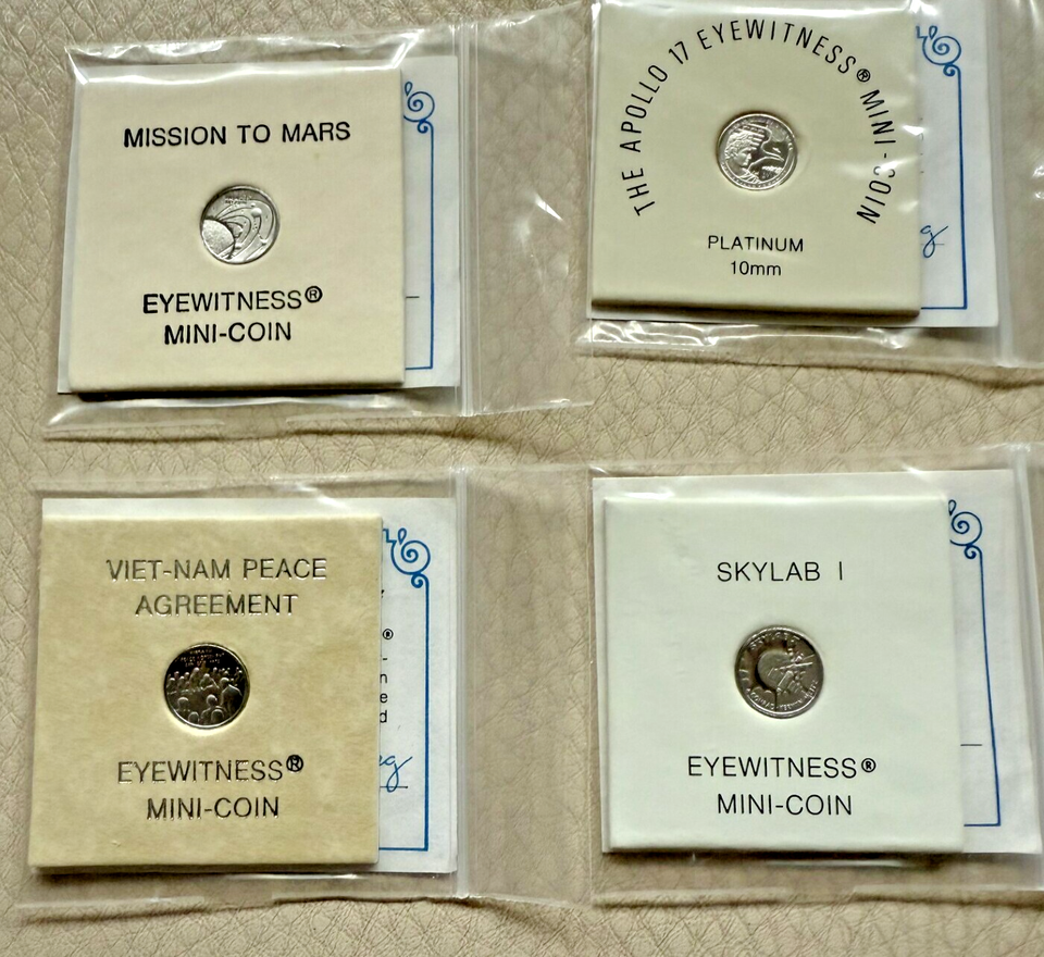 The Franklin Mint 1.4g Platinum 10mm Mini-Coin Set of 12 Limited ...