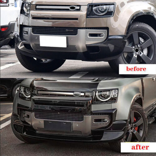 >Glossy Black Front Bumper Lip For Land Rover Defender 2020-2023 ...