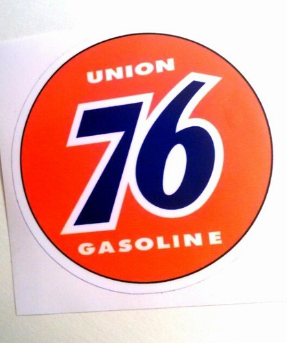 Union 76 round sticker decal hotrod rat rod vintage look drag racing ...