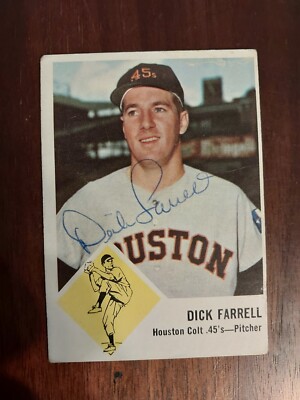 1963 Fleer Baseball Autographed #38 Dick Farrell | eBay