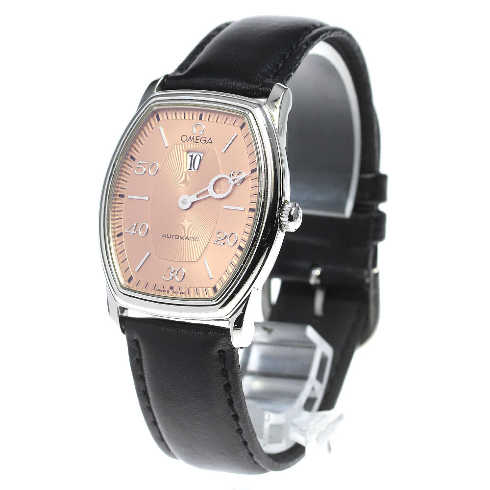 OMEGA De Ville Prestige 4853.61 Jumping Hour pink Dial Automatic Men's ...