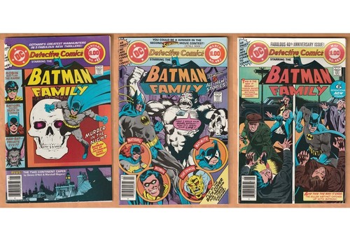 DC DETECTIVE COMICS No. 481 482 483 (1978) BATMAN FAMILY! Nice One ...