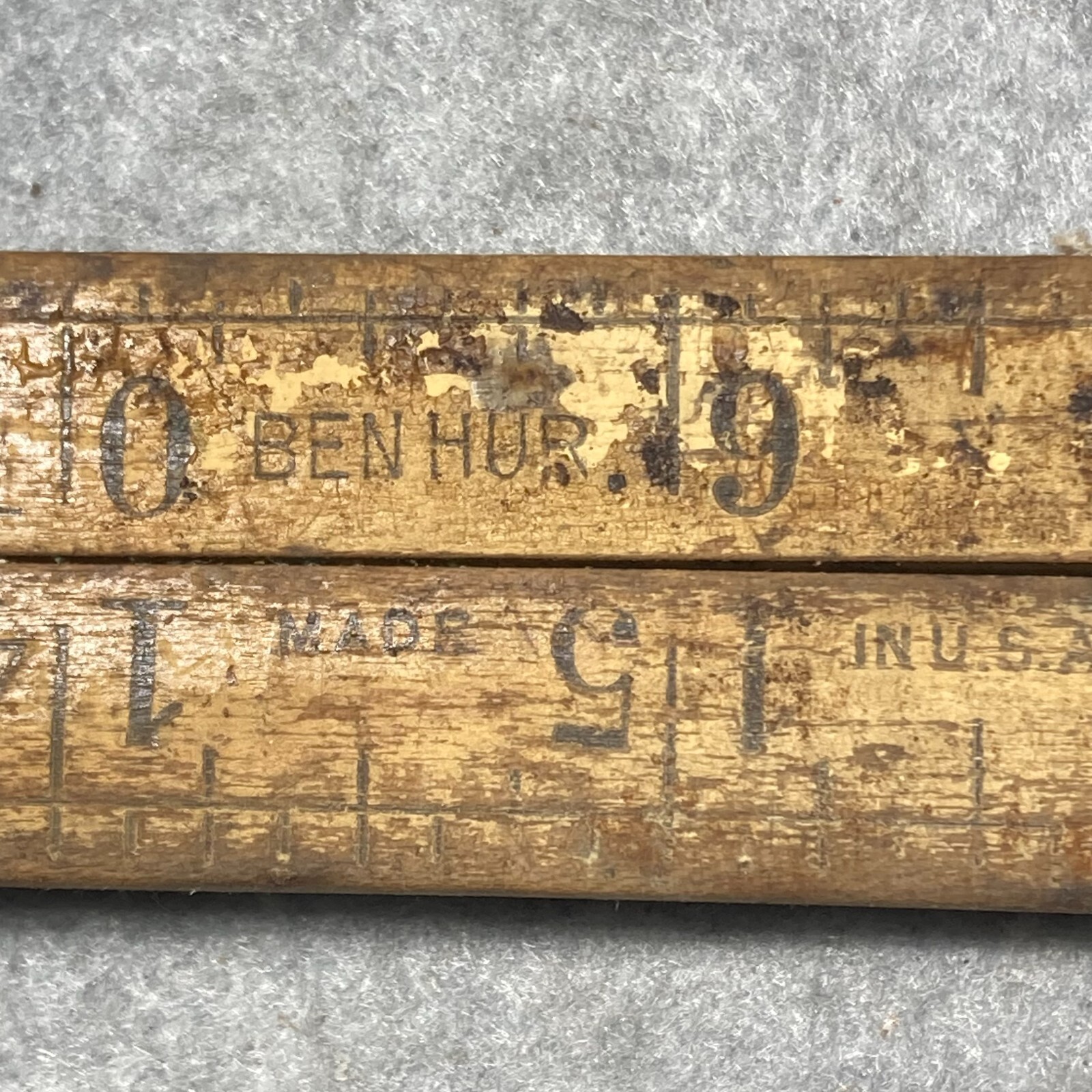 Vintage Rare Ben Hur 24 inch 2' Foot Folding Boxwood Ruler | eBay