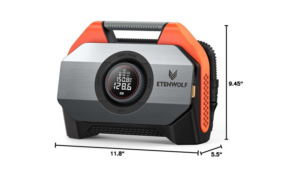 ETENWOLF VORTEX S6 Tire Inflator Portable Air Compressor for Heavy-duty ...