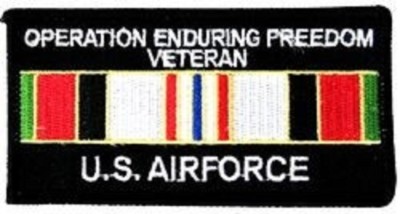 USAF AIR FORCE OPERATION ENDURING FREEDOM OEF VETERAN W/ CAMPAIGN ...