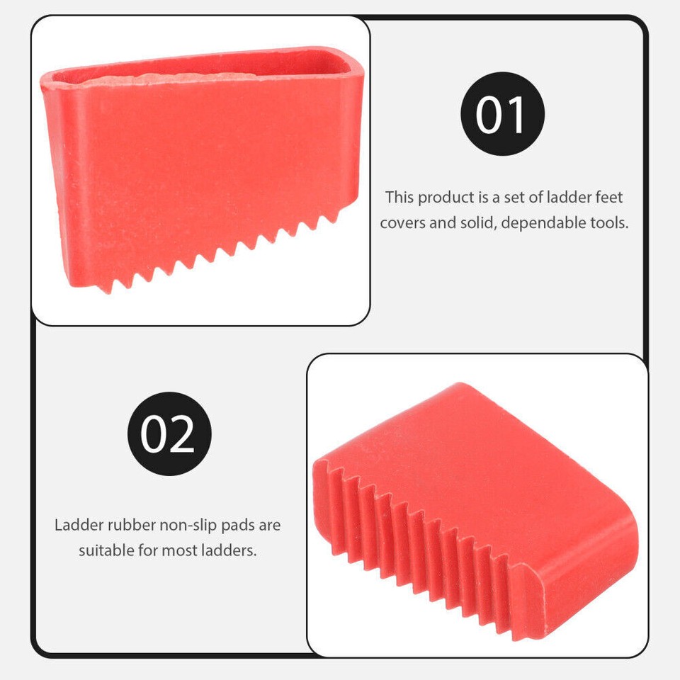 4Pcs Ladder Legs Covers Rubber Ladder Feet Protector Ladder Rest Mat ...