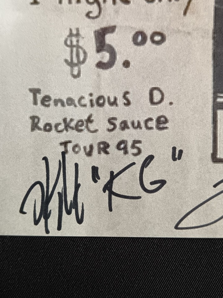 Tenacious D - SIGNED Jack Black Kyle Gass AUTOGRAPHED A5 Promo Poster ...