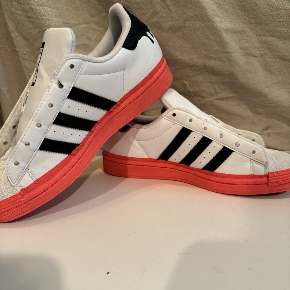 ADIDAS Superstar Paint Drip Shoes Men Sz 5.5 Turbo White Neon GY3327 No ...