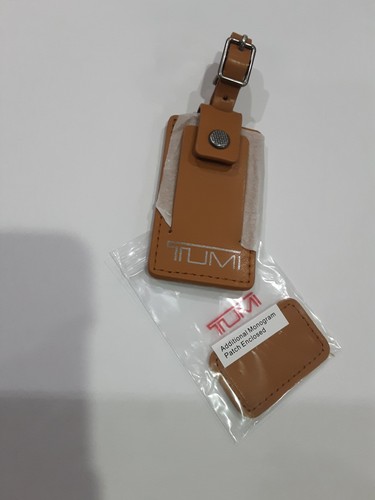 NEW Tumi Set Luggage Tag and Monogram Patch in Mustard w/Silver Logo ...