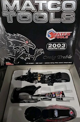 Drag Bike Craig Treble Die Cast 1:9 Pro Stock 2003 Matco NHRA ERTL NIB ...