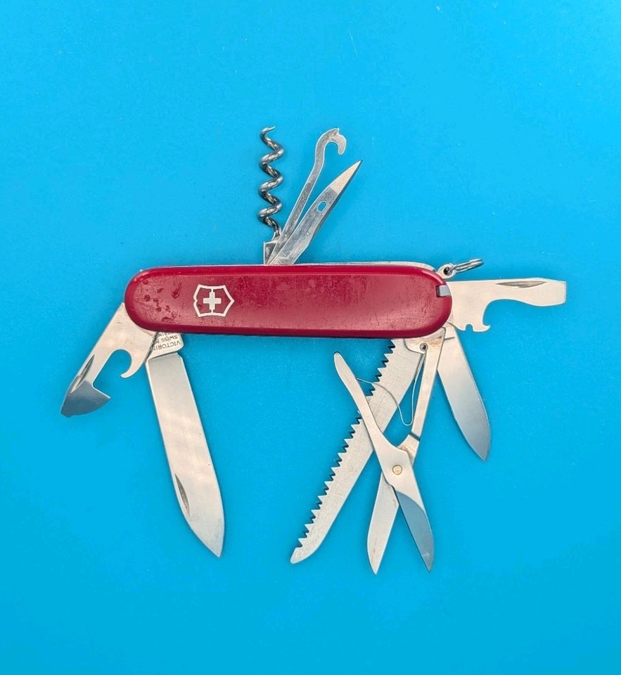 Red Victorinox Swiss Army Huntsman Knife Multi Tool! | eBay