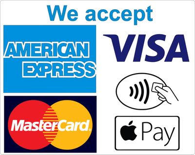 We Accept Card Payments Contactless 3 Vinyl Laminated Stickers Shop ...