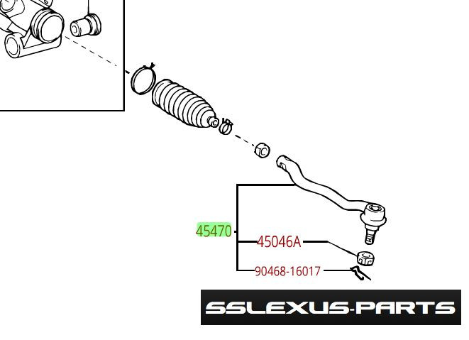 Lexus LS430 (2001-2006) Genuine OEM Driver Side LH OUTER TIE ROD End ...
