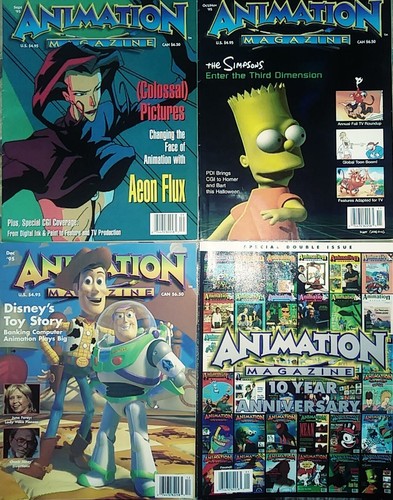 ANIMATION MAGAZINE Sept-Dec 1995, Vol. 9 #1-4, #37-40, 4 Issues, NEW ...