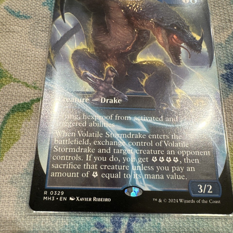 Magic MtG: *Borderless* Volatile Stormdrake (Modern Horizons 3), NM | eBay