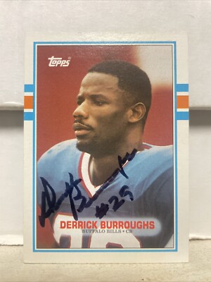 Derrick Burroughs -Memphis State- Buffalo Bills Autographed Card | eBay