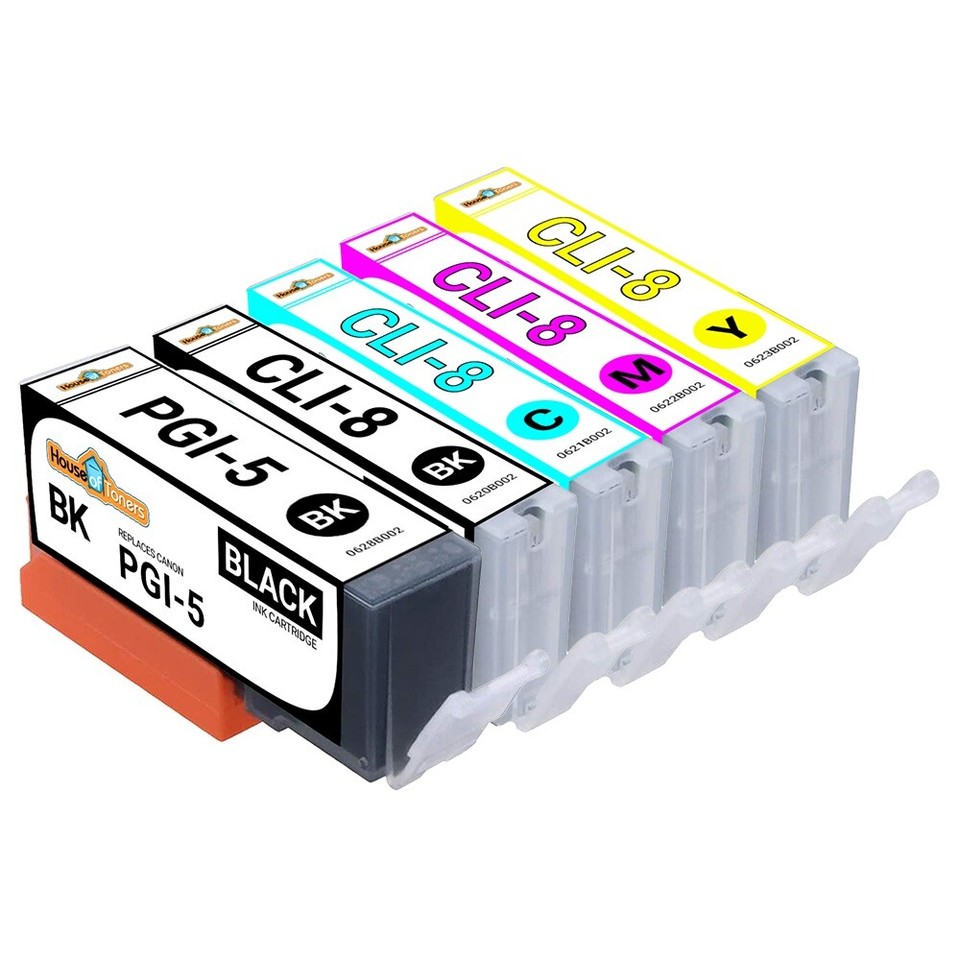 5PK PGI-5 CLI-8 BCMY Ink Cartridges for Canon PIXMA MP500 MP530 MP600 ...