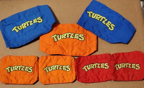 Vintage Teenage Mutant Ninja Turtles Costumes Knee elbow Orange Red ...
