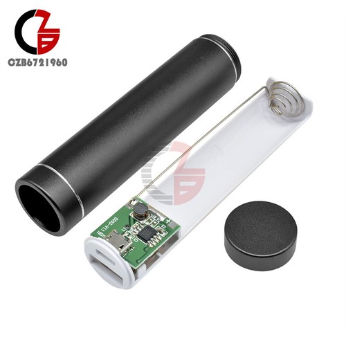 1X Multicolor Cylinder Power Bank Battery Shell 1x18650 With USB ...