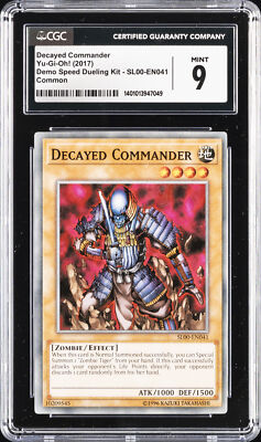 2017 YU-GI-OH! DEMO SPEED DUELING KIT #SL00EN041 DECAYED COMMANDER CGC ...