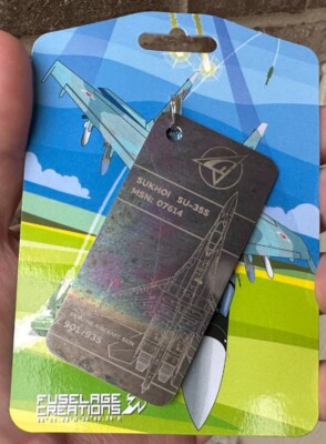 Russian Sukhoi Su-35S C/N 07614 Titanium Plane Tag Ukraine Conflict | eBay