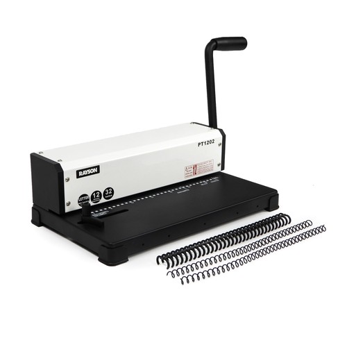 PT1202 Coil Binding Machine, 3:1 Pitch, 32 Hole Punch for Spiral ...