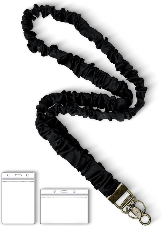 Stretchy Scrunchie Lanyard for ID Badges Keys, Cute Teacher Lanyard for ...