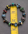 Art Deco Dot Lampwork Glass Beaded Stack Stretch Bracelet (15cm) XSmall Wrist | eBay