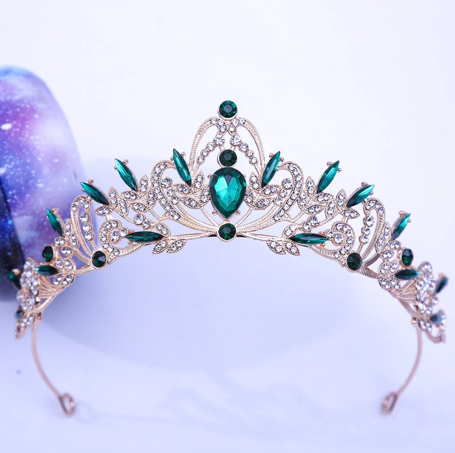 Red tiara, Green tiara, Purple tiara, Birthday tiara, Wedding, Bridal ...