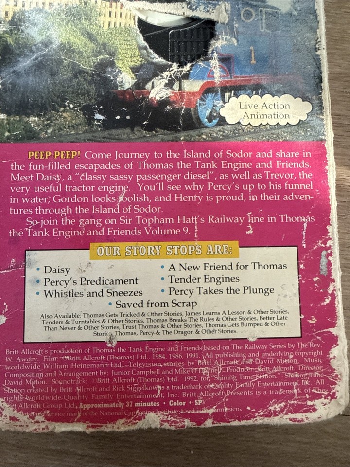 Thomas the Tank Engine & Friends Daisy & VHS 1993 Strand Video Tape ...