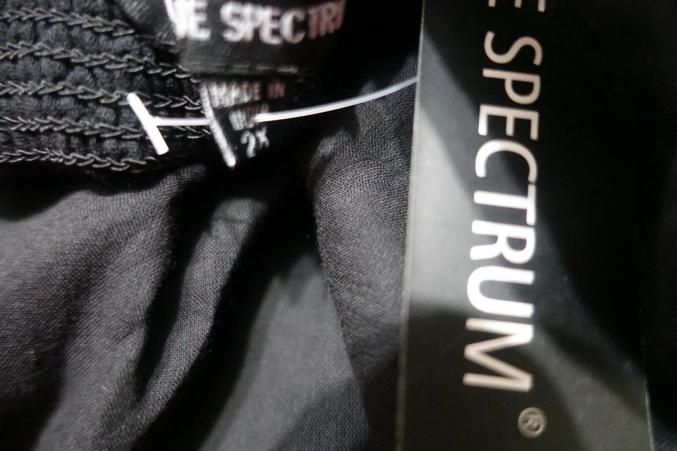 Unique Spectrum Women Plus Size 1x 2x Black Boho Gypsy Lined Cotton ...