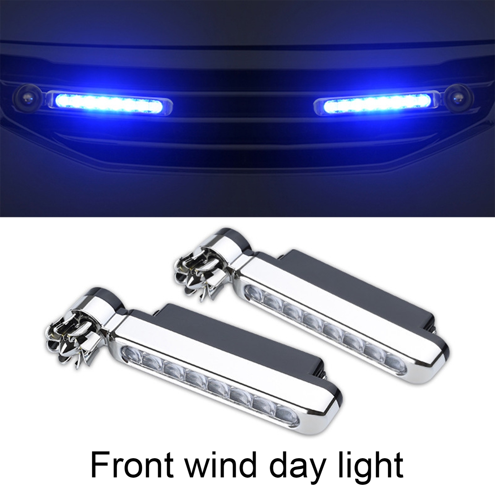 2pcs 8LED Running Bright DRL Head Lamp Light Driving Light Daytime Car ...