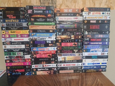 75+ VHS Tapes Movies Lot Action Adventure Comedy Drama 80s 90s 2000s | eBay