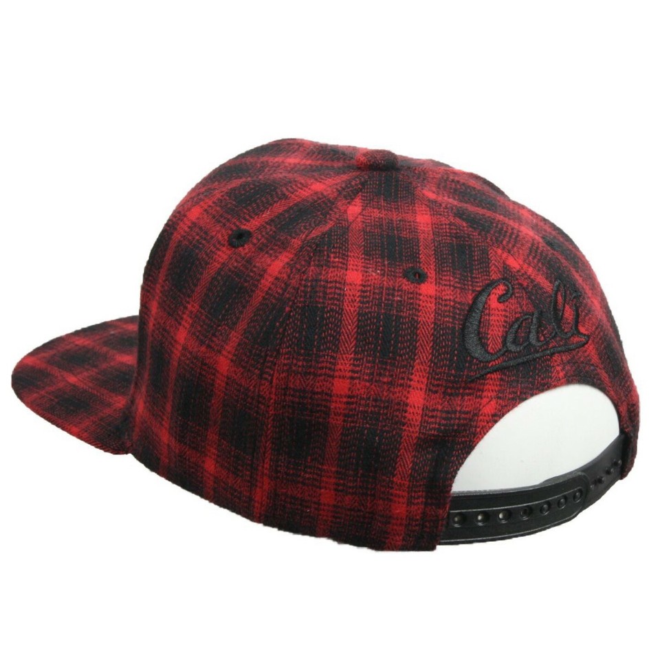 Baseball Cap CALI Sun Hat CA Check Snapback Flat Bill Hip Hop ...