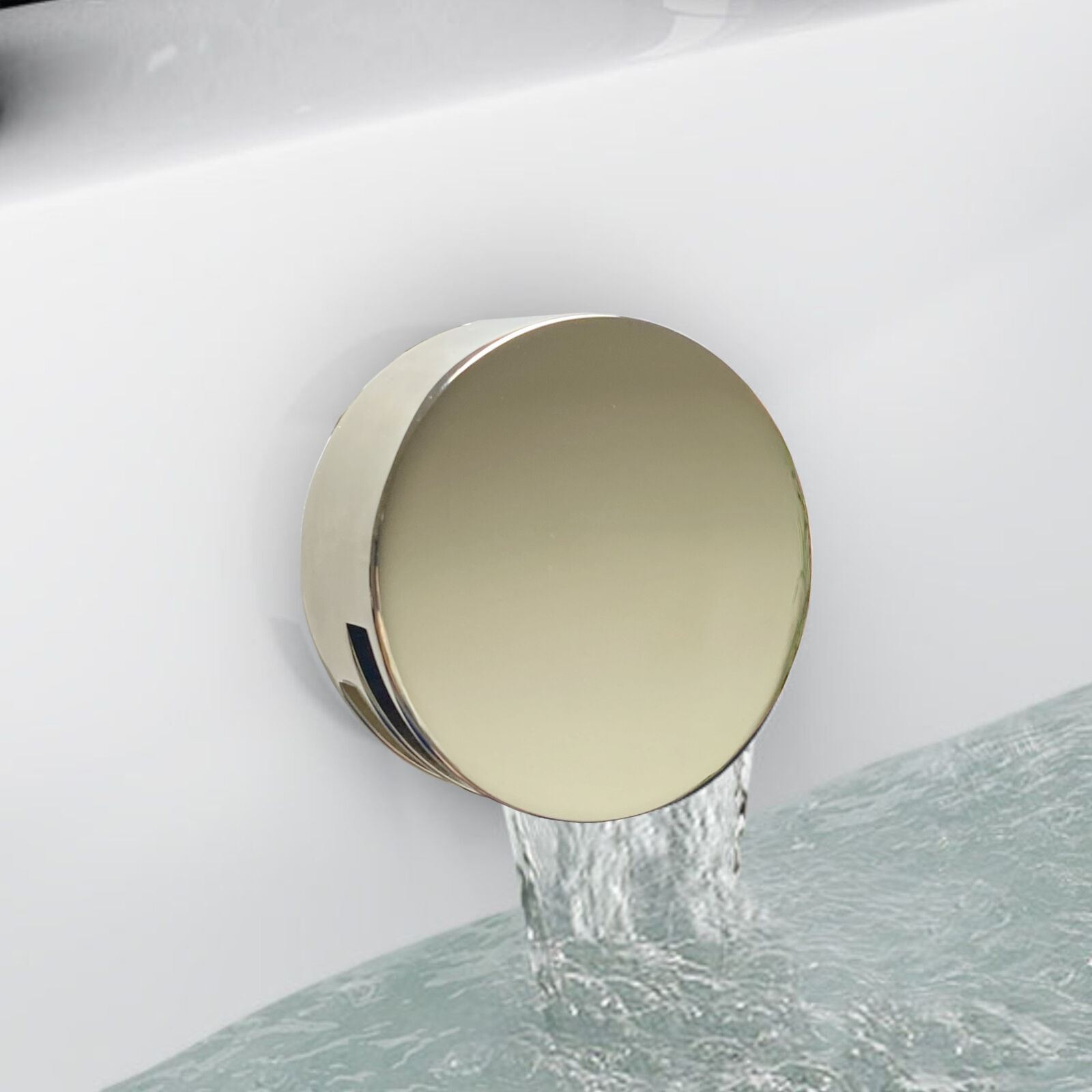 Bath Filler Waste Overflow Slimline Round Bathroom Tap English Gold ...