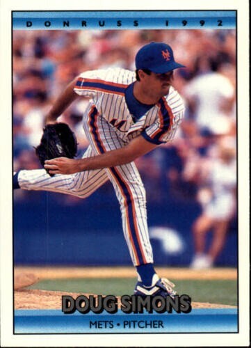 1992 Donruss New York Mets Baseball Card #688 Doug Simons | eBay