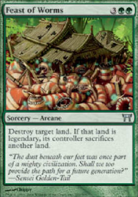 FEAST OF WORMS Champions of Kamigawa MTG Magic the Gathering Cards ...