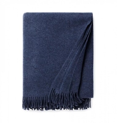 The Threadery Merino Wool & Cashmere Fringe Oversized Throw Blanket in ...
