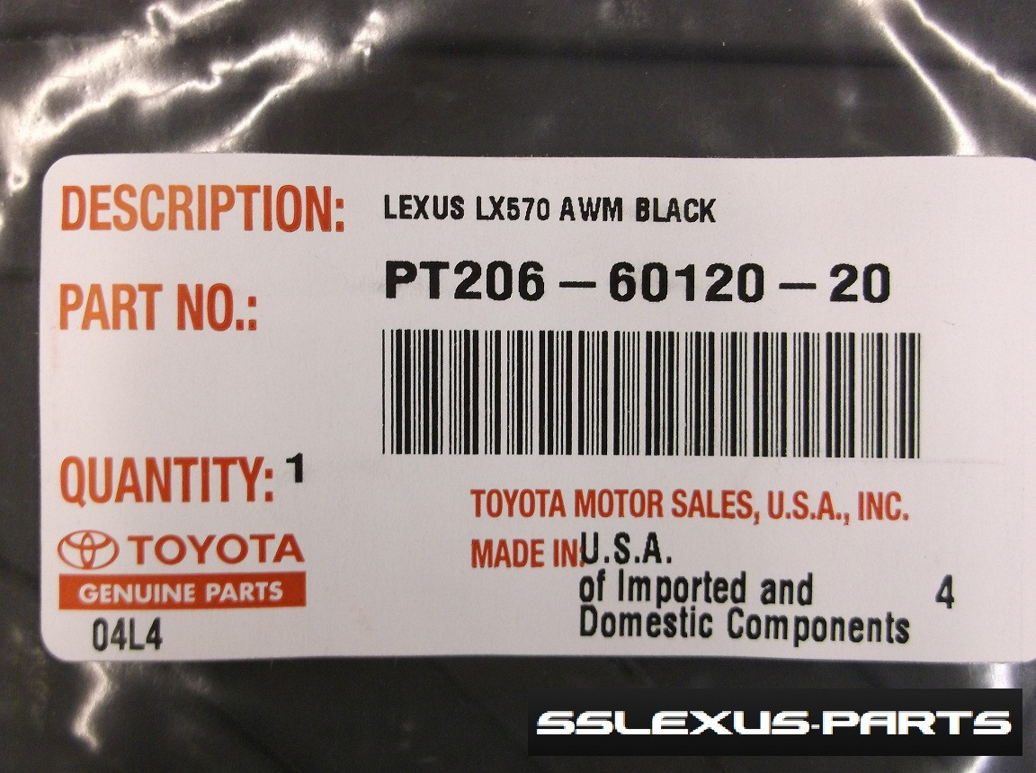 Lexus LX570 (2013-2018) ALL WEATHER FLOOR MATS OEM 5pc (Black) PT206 ...