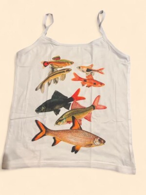 Y2K Women's Fish Japanese Style Tank Top | eBay