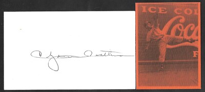 Clyde Slick Castleman ( Debut 1934 ) GIANTS SIGNED AUTOGRAPH AUTO 3x5 ...