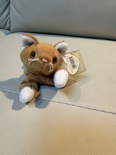 GoldenNip Ty Beanie Baby Cat 3rd 2nd Gen White Paws Rare Tush Tag ...
