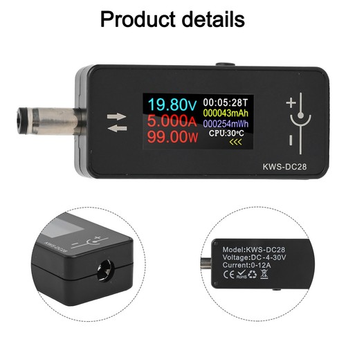 0 96 Pouces TFT DC5525 Testeur de Charge 240W Tension Courant ...