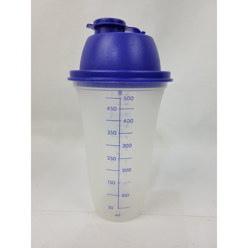 Tupperware Quick Shake Mixer Blender (2 Cup) Blue 3 Piece Flip Top #844 ...