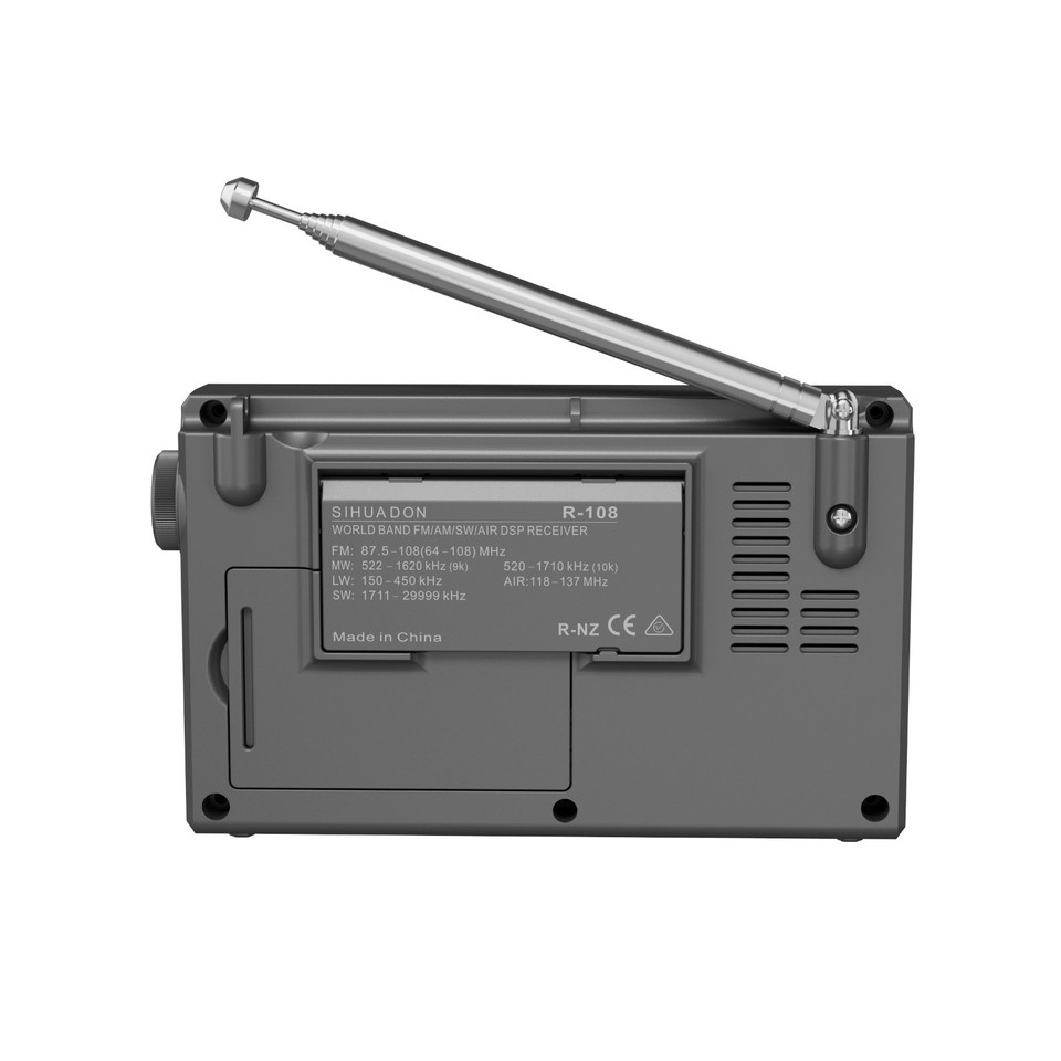SIHUADON R108 Portable Radio AM FM SW LW Airband Full Band DSP Radio ...
