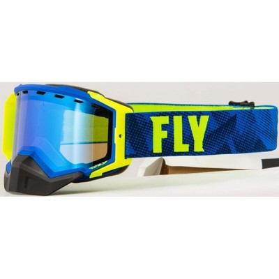 Fly Goggle Zone Snow Blue Hi-Vis - Sky Blue Mirror Smoke Lens | eBay UK