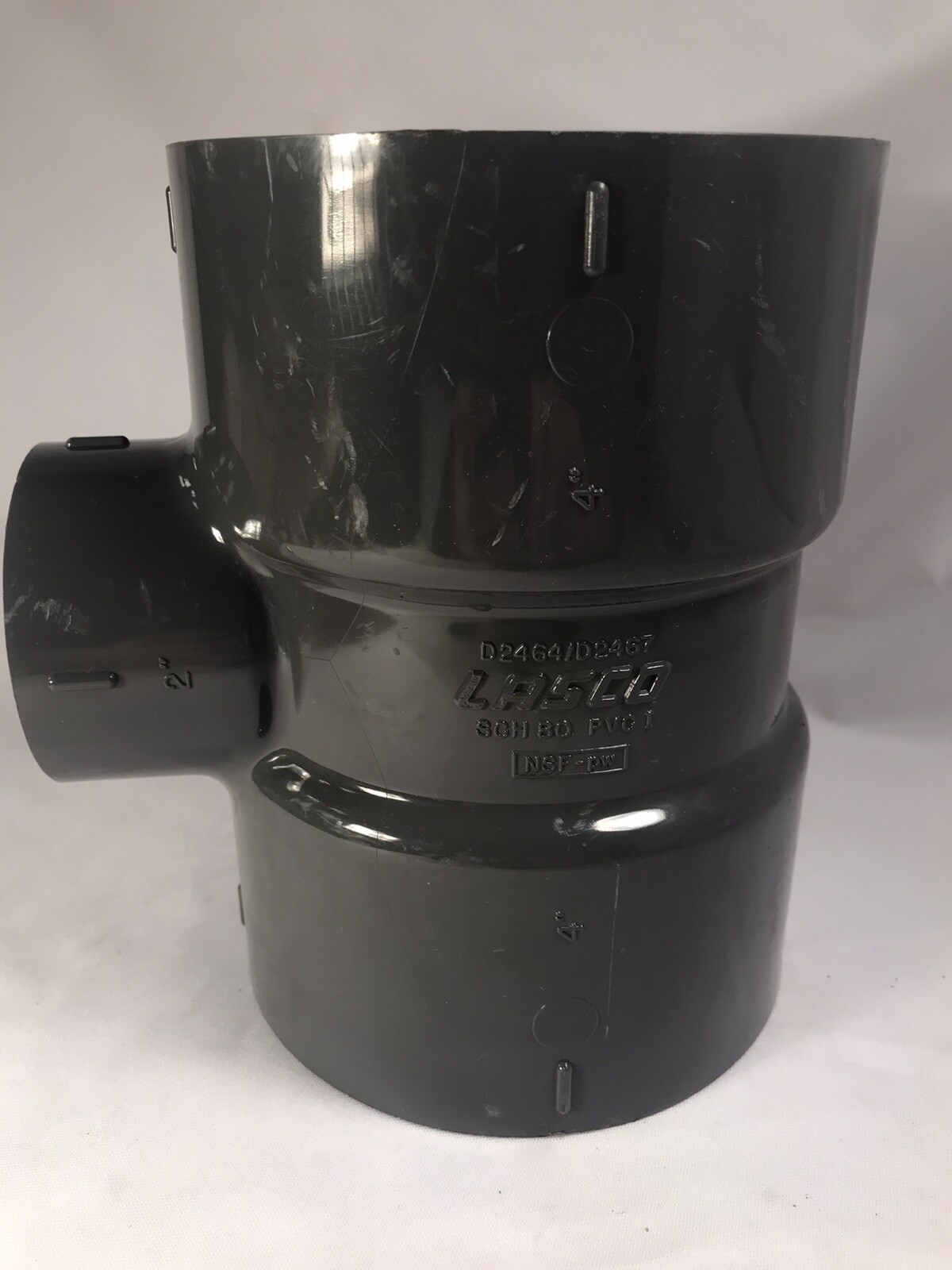 4" x 4" x 2" LASCO PVC Schedule 80 Reducing Tee | eBay